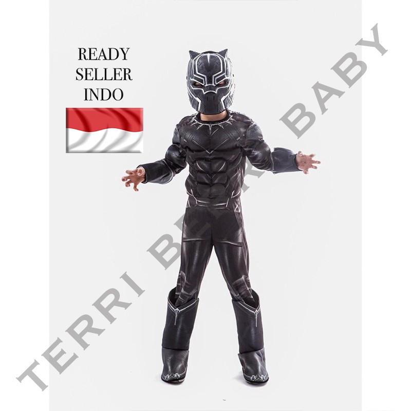 Jual Kostum baju black panther anak dewasa cosplay avenger costume ...