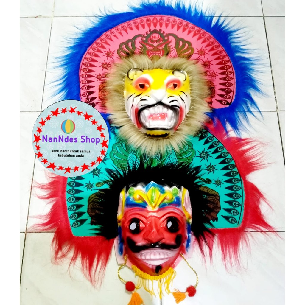 Jual Topeng Reog Besar Macan Orang - Mainan Edukasi Kesenian Pentas ...