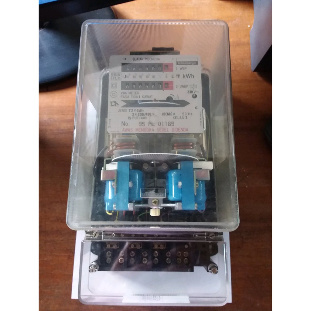Jual KWH Meter 3 Phase 20 60 Double Tarif schlumberger | Shopee Indonesia