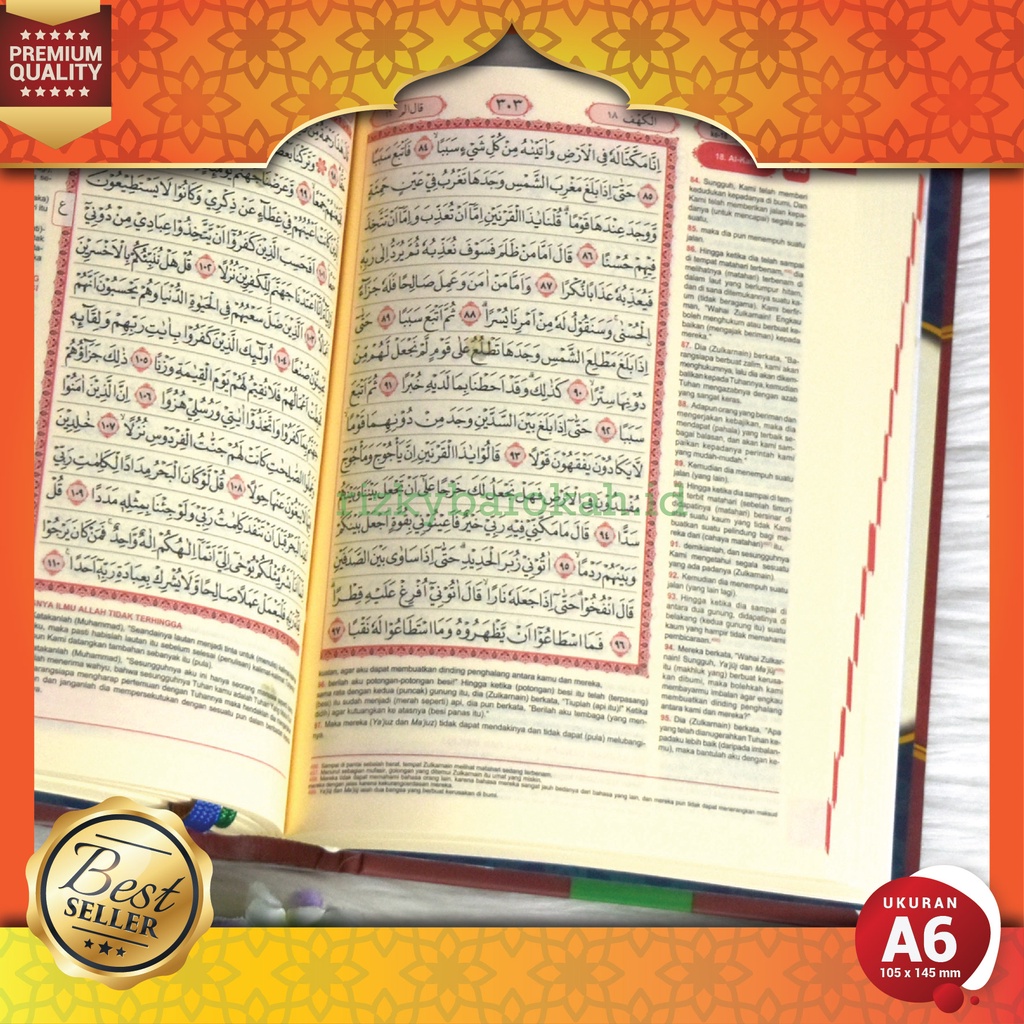 Jual Qur'an Terjemah Al-Mubarok A6 Rasm Utsmani Kecil, Alquran Kecil ...