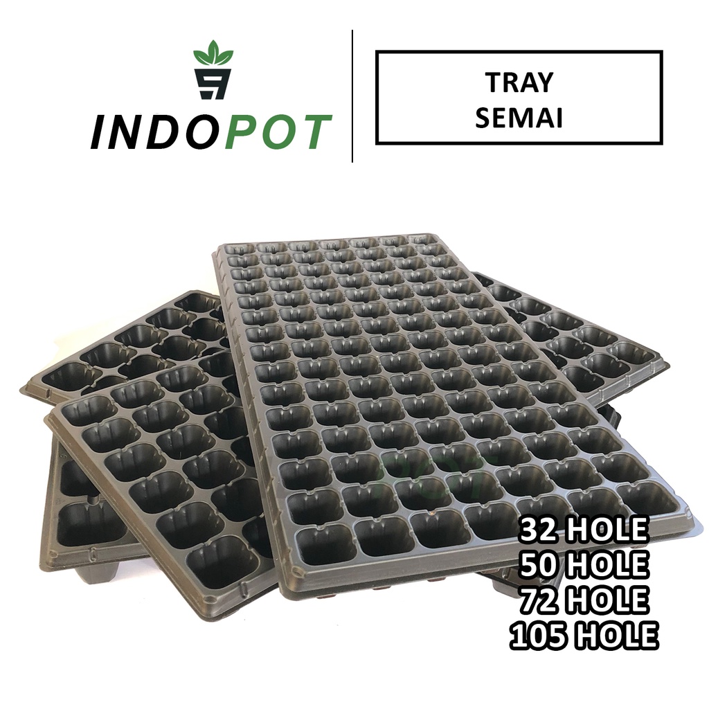 Jual Tray Semai Tebal Hidroponik Isi 32 50 72 105 Pot Seed Tray ...