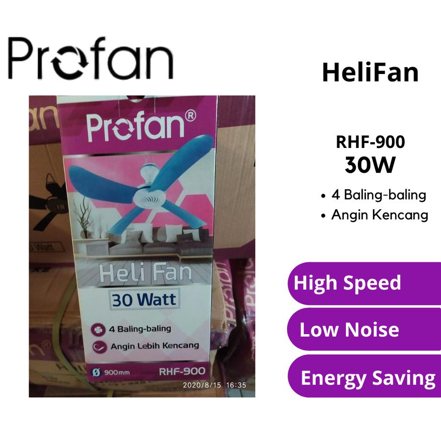 Jual Kipas Angin Gantung Profan Helifan 30w RHF 900 Heli Fan Grosir ...