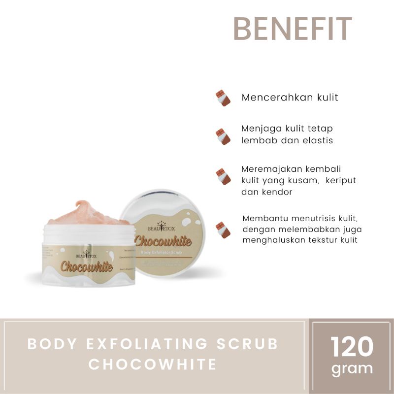 Jual BEAUTETOX Chocowhite Body Exfoliator ScrubWith Salicylic Acid and ...