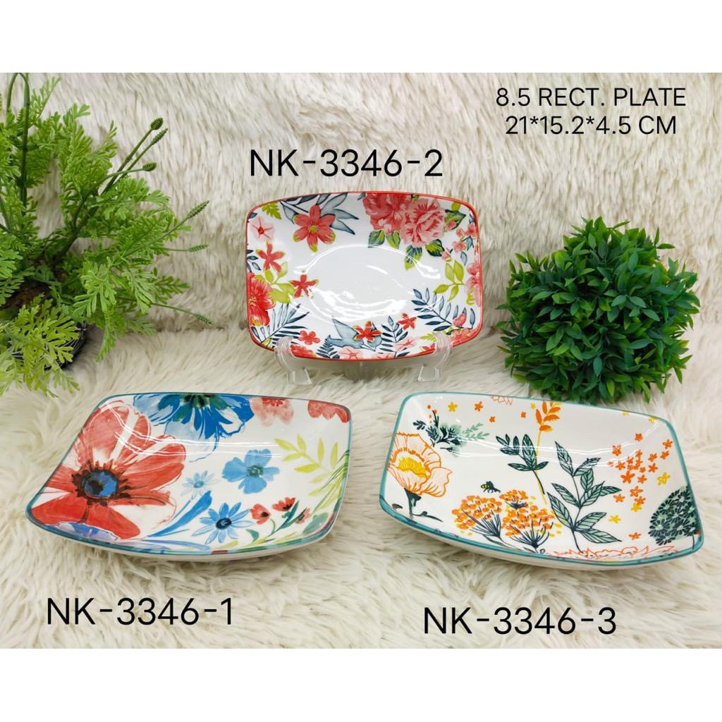 Jual Nakami Piring Persegi Rectangle Plate 8,5" NK-3346 | Shopee Indonesia