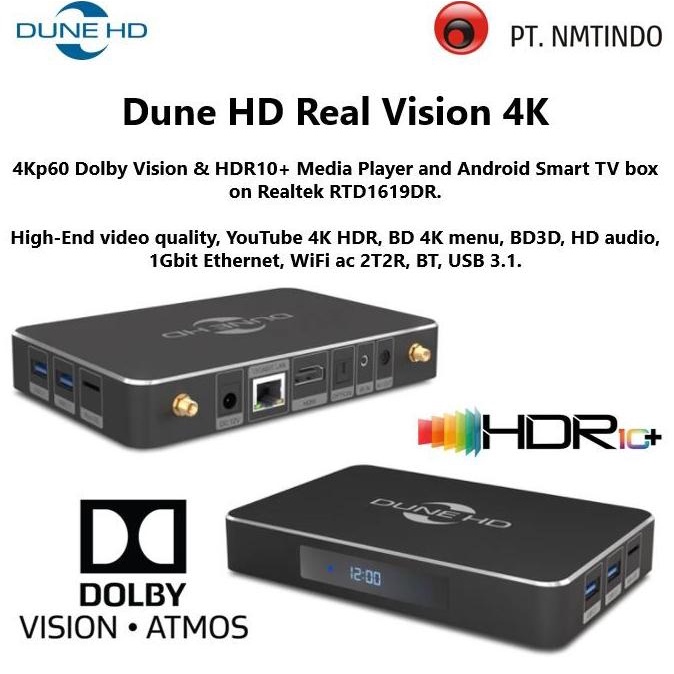 Jual Dune Hd Real Vision 4K Dolby Vision Hdr10 Plus & Android Smart Tv Box Hot!!!R03A | Shopee ...