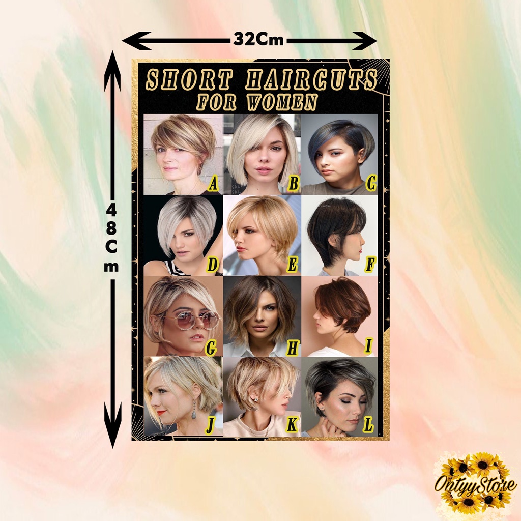 Jual Poster Model Potongan Rambut untuk Barbershop / Salon | Shopee ...