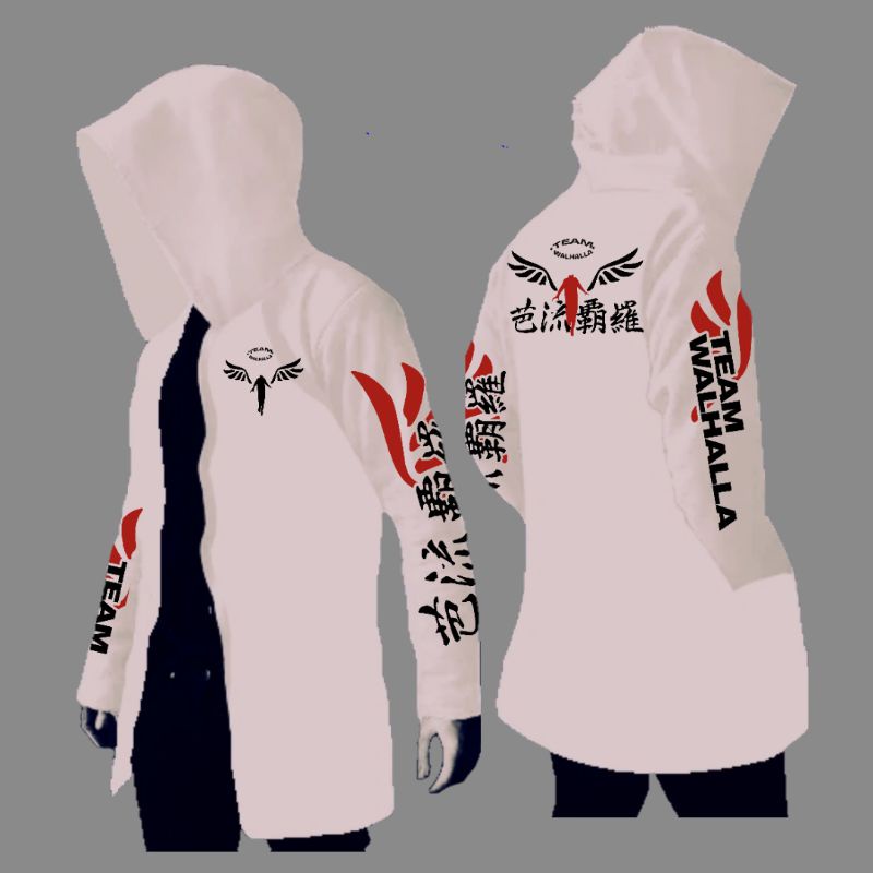 Jual Jaket Jubah Jumbo Pria Tokyo Revengers Team Valhalla Walhalla Zipper | Shopee Indonesia