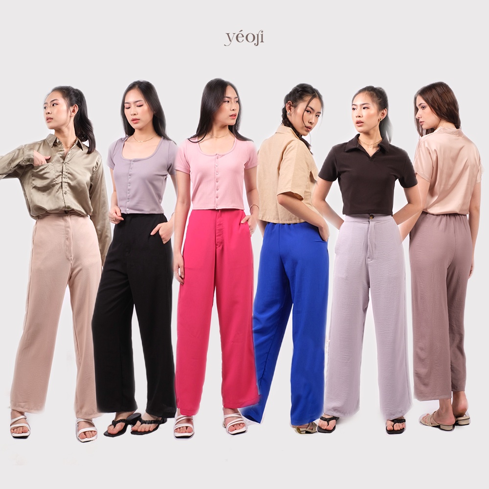 Jual Yeoji Twinkle Long Pants Celana Panjang Kerja Kulot Premium ...