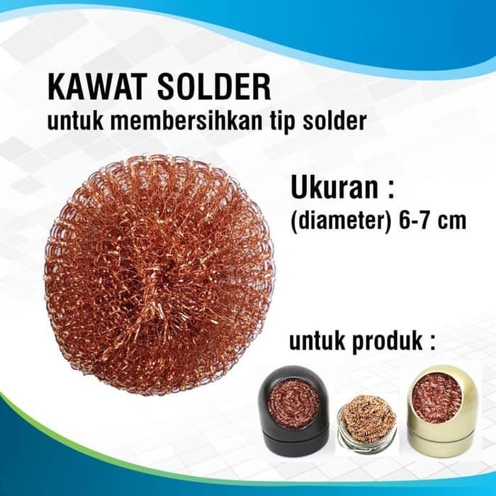 Jual SPONS TEMBAGA ALAT PEMBERSIH MATA SOLDER / REFILL CLEANER TIP ...