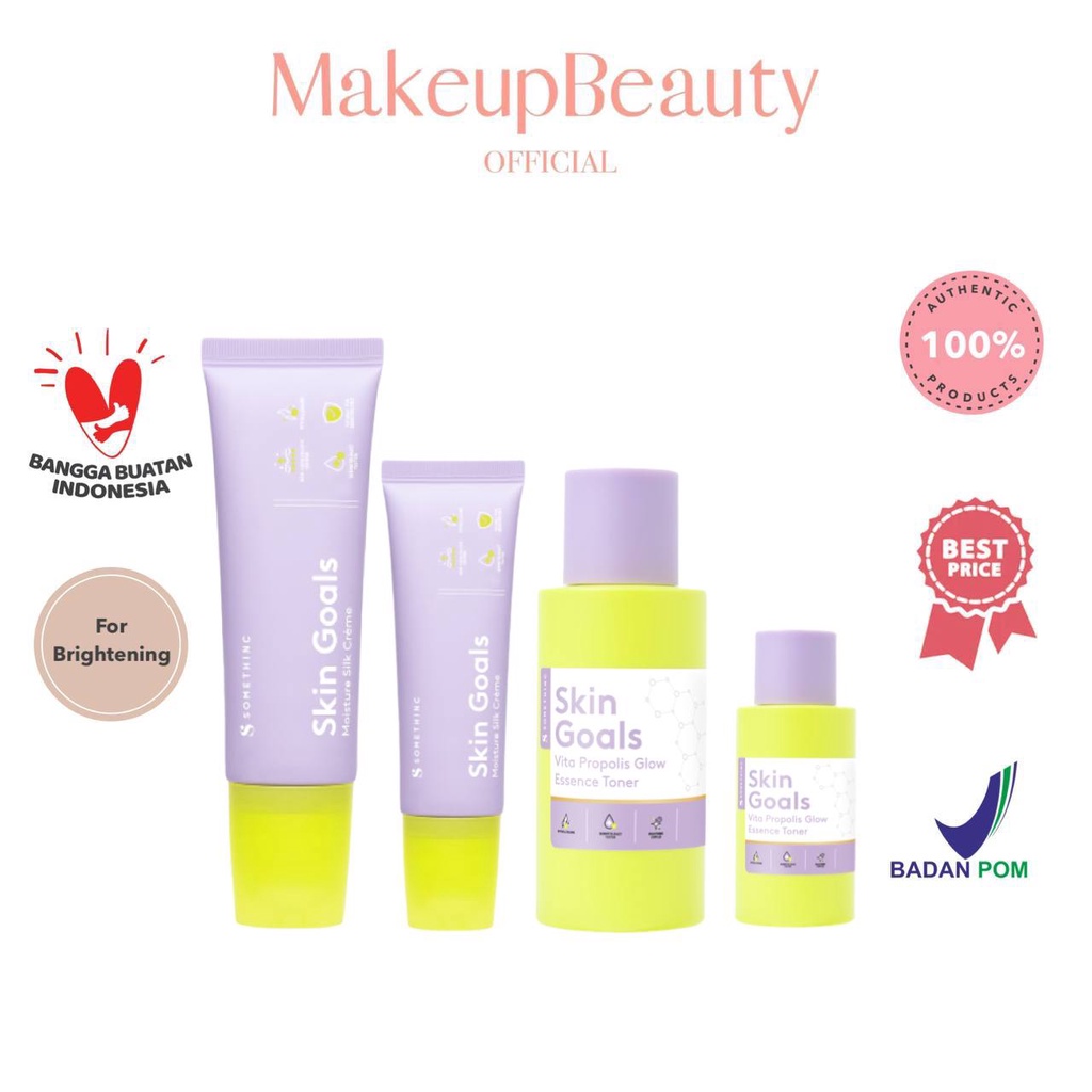 Jual SOMETHINC Skin Goals Series - Moisture Silk Creme | Vita Propolis Glow Essence Toner ...