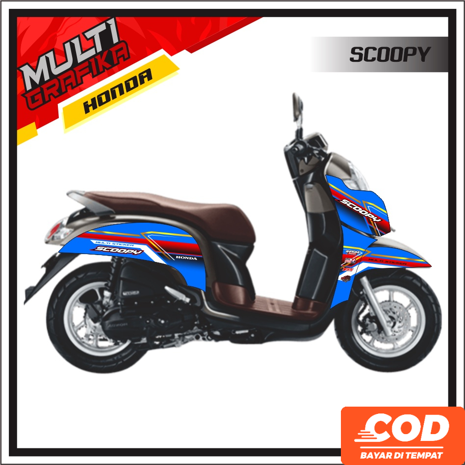 Jual Stiker Motor Scoopy FI Sticker Striping Semi full Honda Prestige ...