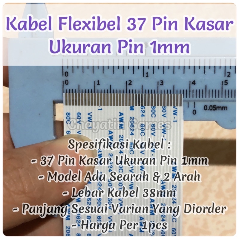 Jual Kabel Flexibel 37 Pin Kasar Model & Panjang Varian Ukuran Pin 1mm ...