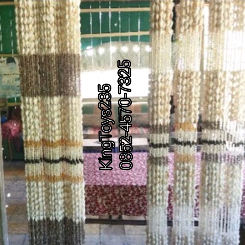 Jual Tirai Kerang Asli Pintu Unik Mewah Cantik Jendela 10 Juntai dalam ...