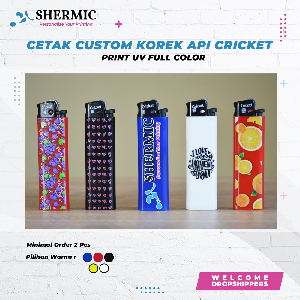 Jual Cetak Custom Print UV Korek Api Cricket Gambar Bebas KOREK API ...