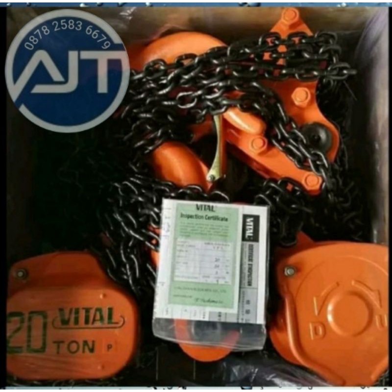 Jual CHAIN BLOCK 20 TON X 5 METER TAKEL HAND CEN BLOK PULLEY HOIST ...