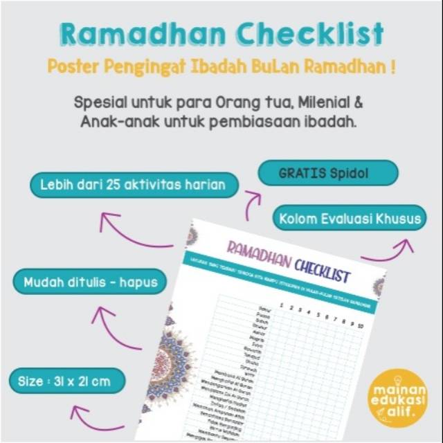 Jual Ramadhan Checklist | Shopee Indonesia