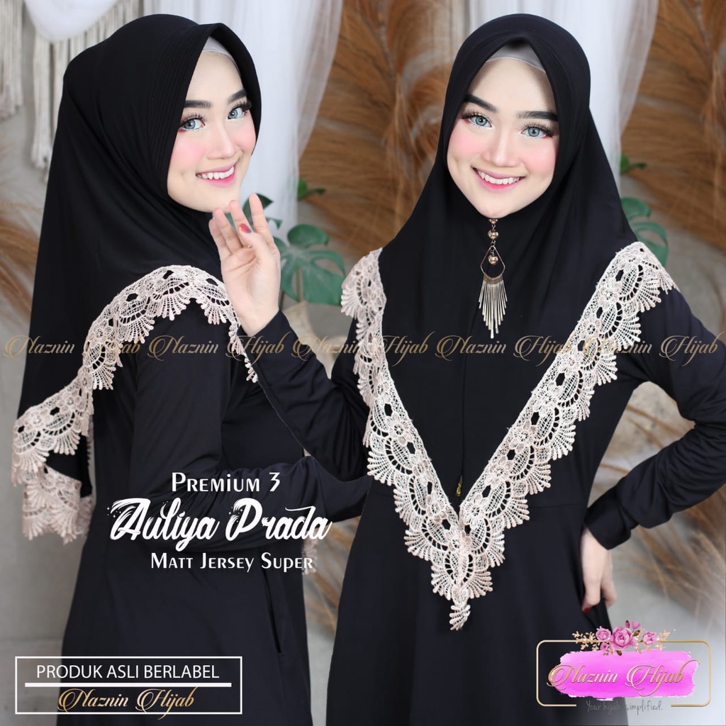 Jual Jilbab Instan Bergo Auliya PRD Ori Naznin Hijab BY QOID | Shopee ...