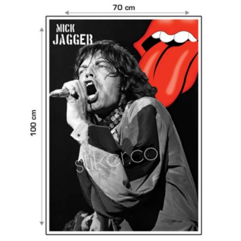 Jual POSTER MICK JAGGER UKURAN 70X100 CM | Shopee Indonesia