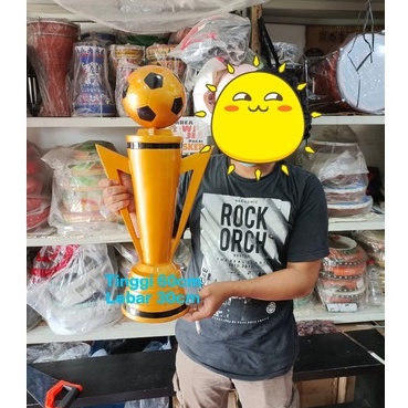Jual PIALA BOLA FTUSAL FIBER MODEL PIALA BERGILIR SEGITIGA TINGGI 60CM ...