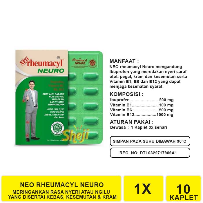 Jual NEO RHEUMACYL NEURO 1 BLISTER ISI 10 KAPLET | Shopee Indonesia