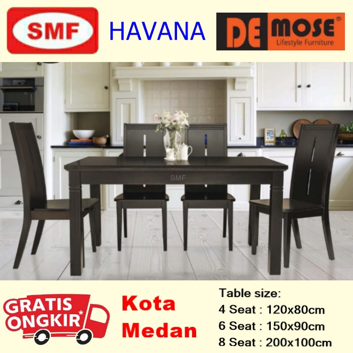 Jual MEJA MAKAN HAVANA VICTORIA 4/6/8 KURSI - MEJA MINIMALIS -DEMOSE ...