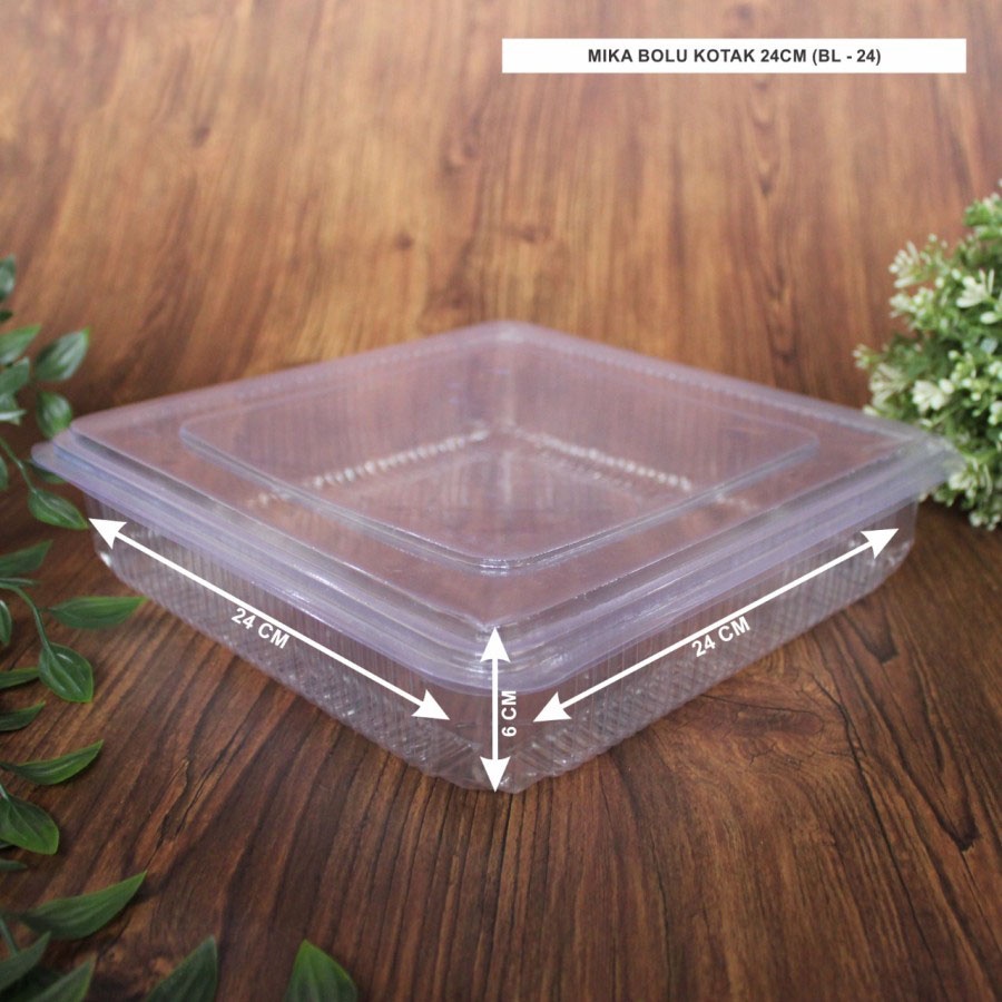 Jual ( 25 Pcs ) Mika Kue Bolu Brownies Tempat Makanan Tray Mika Pudding ...