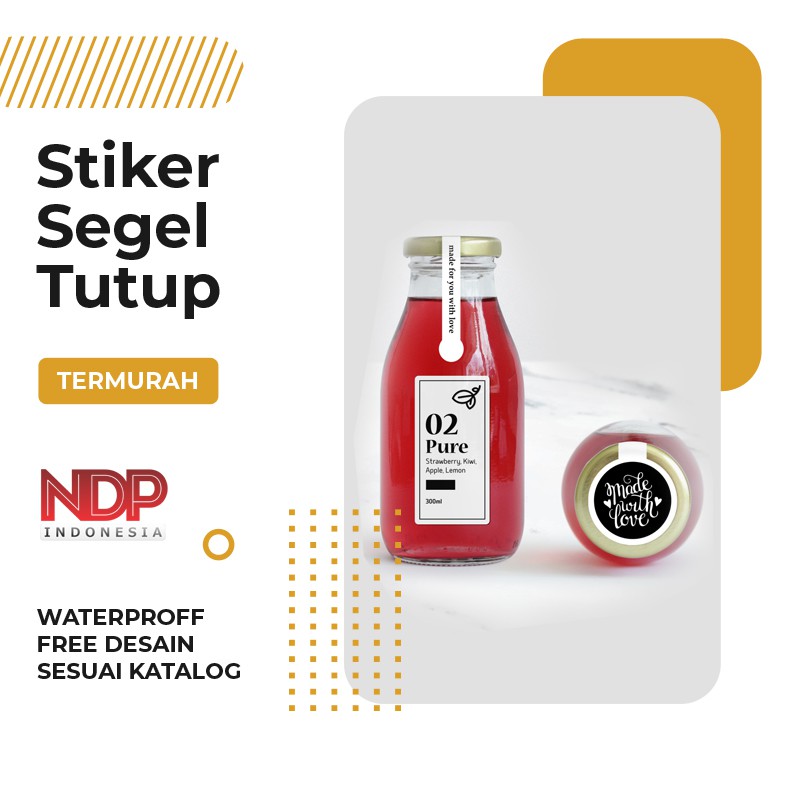 Jual STIKER SEGEL TUTUP BOTOL DAN TOPLES CUSTOM | Shopee Indonesia