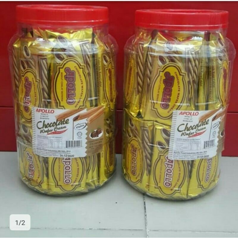 Jual appolo chocolate/biskuit wafer appolo malaysia | Shopee Indonesia