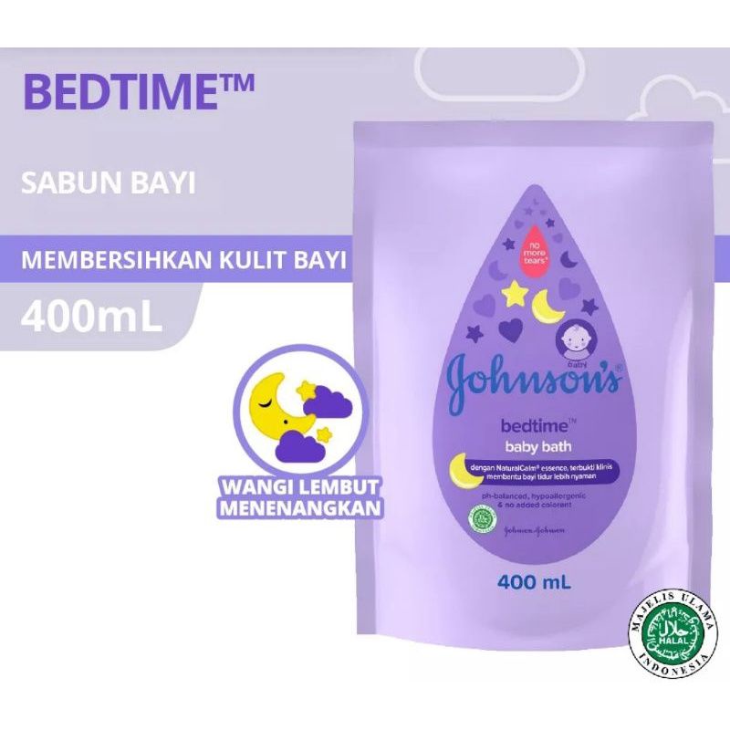 Jual Johnson's Baby Bath Bedtime Refill 400ml (paket isi 140 pcs ...