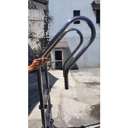 Jual Tangga stainless steel 3 step type SF | Shopee Indonesia