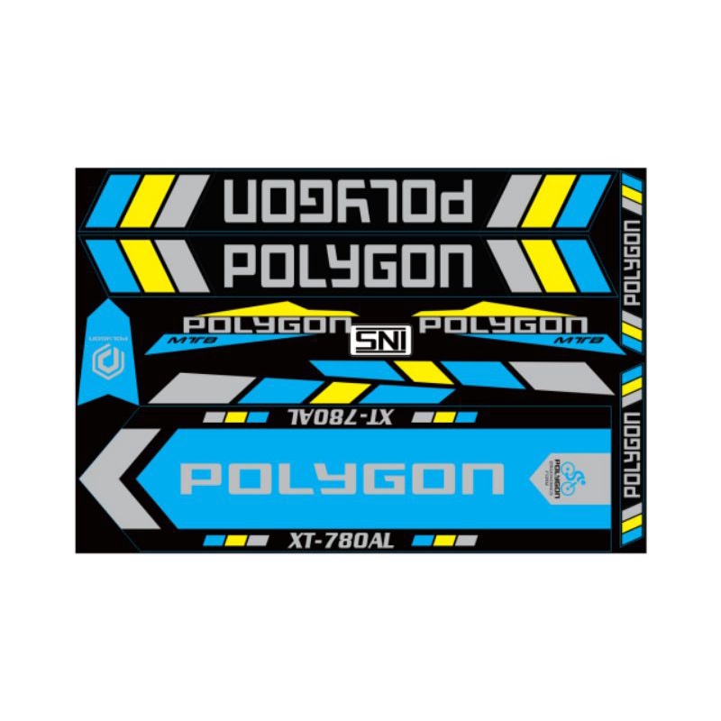 Jual stiker sepeda bmx 20 polygon decal glossy mengkilap | Shopee Indonesia