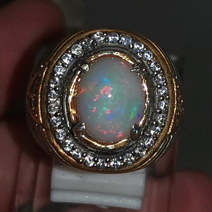 Jual Dijual Cincin Batu Permata Kalimaya Putih Opal Asli Kode 1849 ...