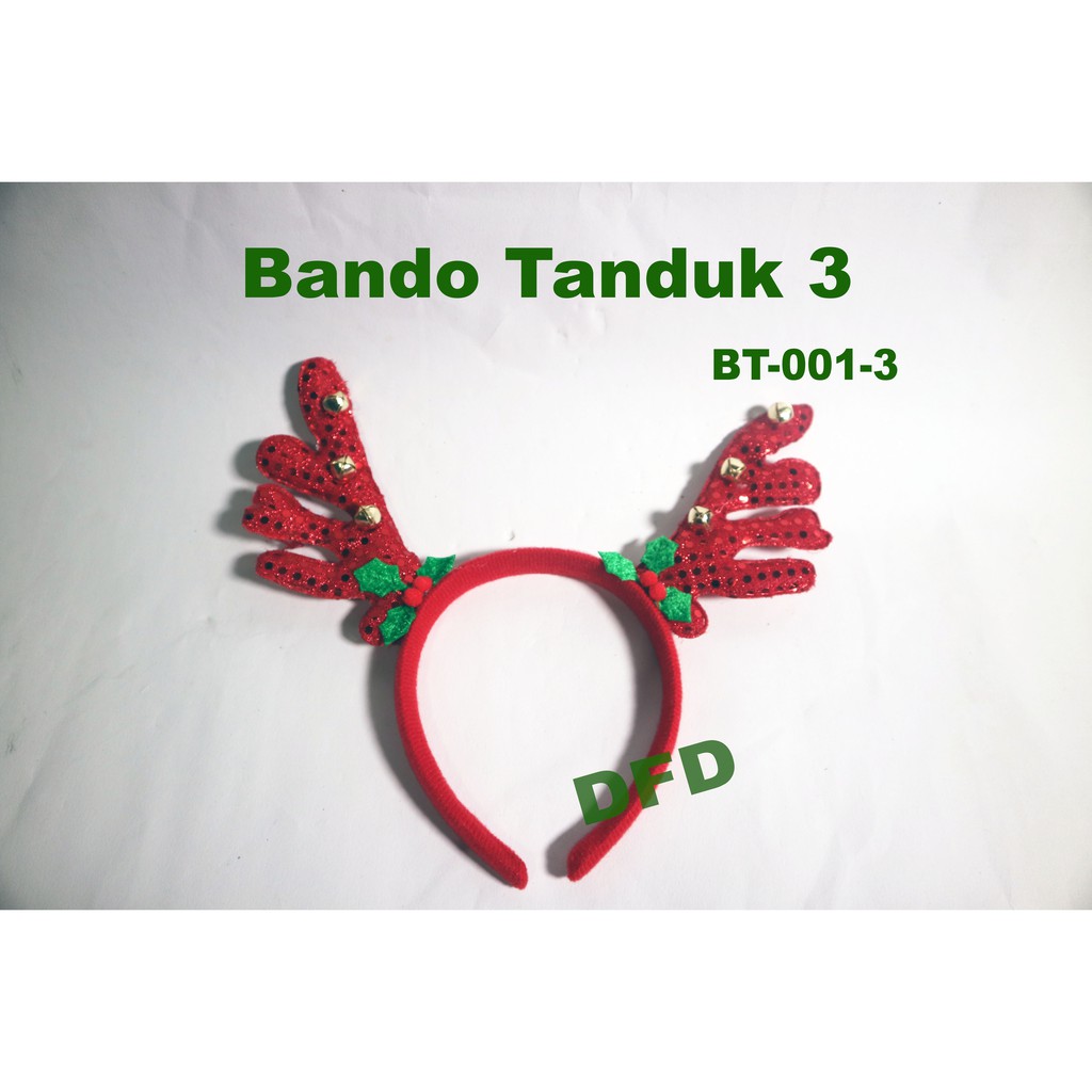 Jual Bando Natal / Bando Tanduk 3 ( Kode : BT - 001 - 3 ) | Shopee ...