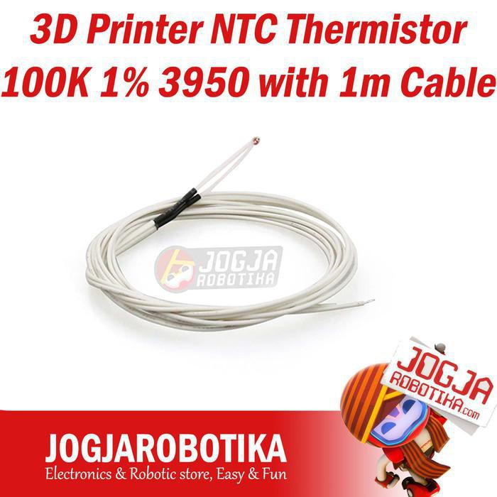 Jual 3D Printer NTC Thermistor Temperature Sensor 100K 1% 3950 with ...