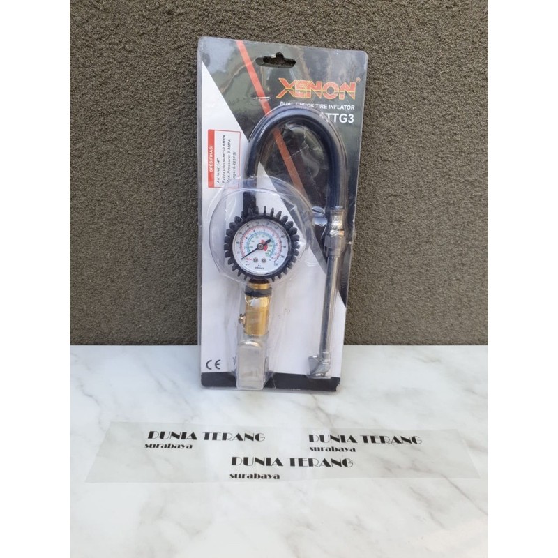 Jual Pengisi Angin Ban XENON TG3 - Dual Chuck Tire Inflator - Alat ...