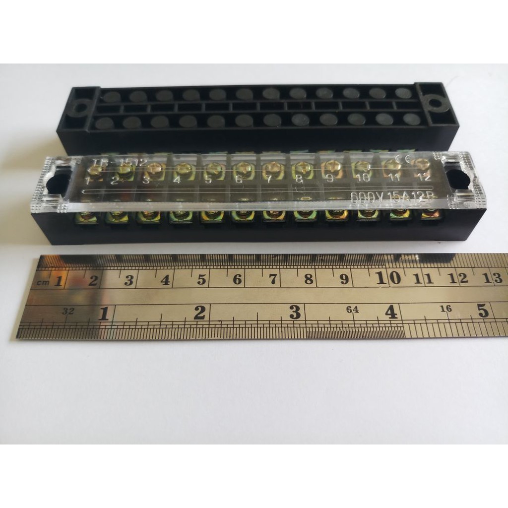 Jual Terminal Block 15A 12P 600V Terminal Kabel Listrik Blok TB 1512 ...