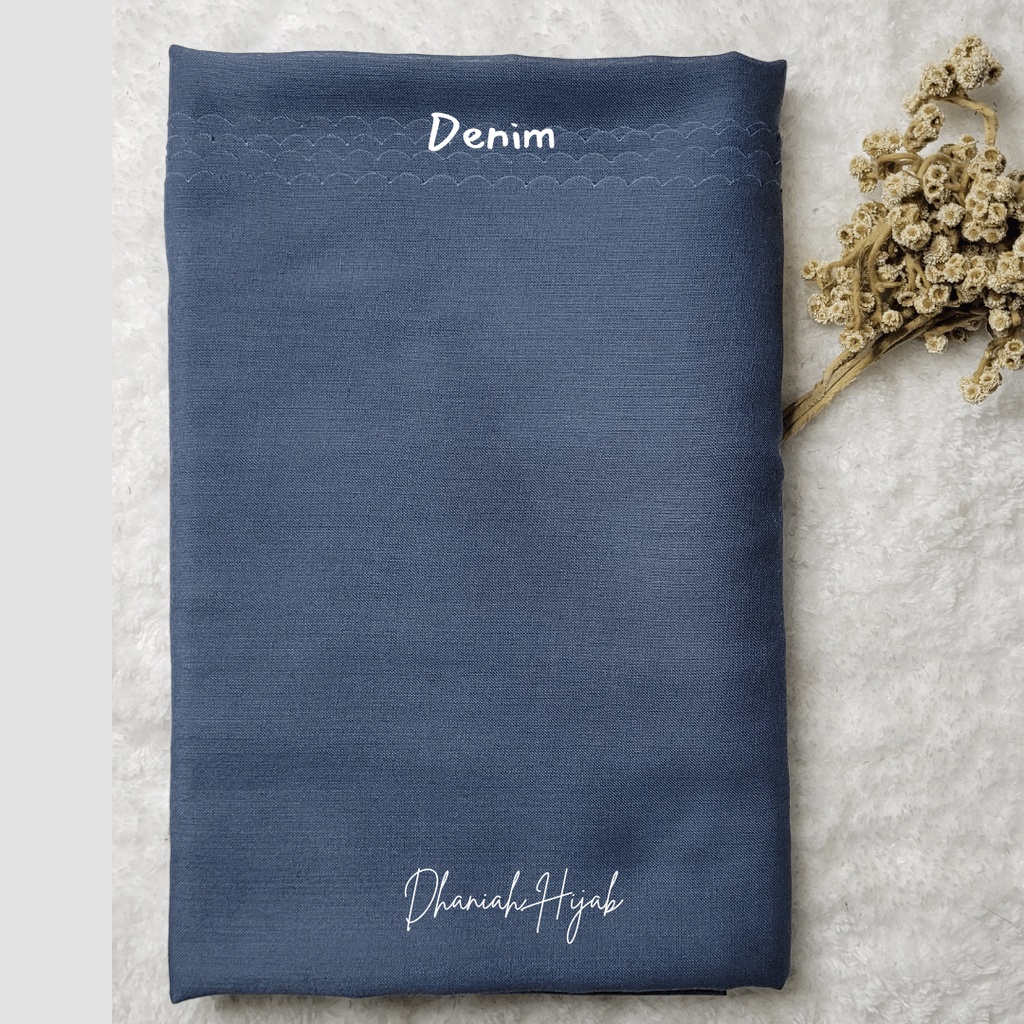 Jual Dhaniah Hijab - Superfine Voal Denim (Segi Empat) | Shopee Indonesia