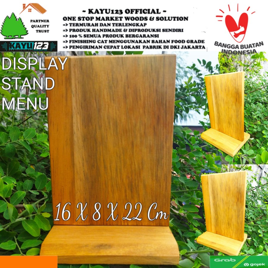 Jual Display Stand Menu 16x22 Cm Display sign stand holder daftar menu ...