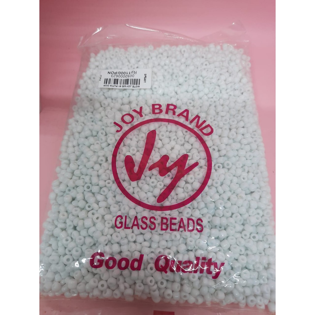 Jual 450GR MOTE JOY PASIR 6/0 41 WARNA PUTIH DOP / MOTE MANIK PAYET ...