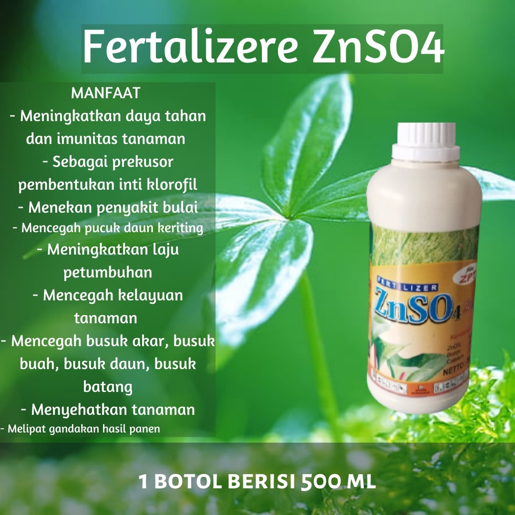 Jual pupuk znso4 pupuk Fertilizer ZnSO4 Super + ZPT 500 ml pupuk cair ...