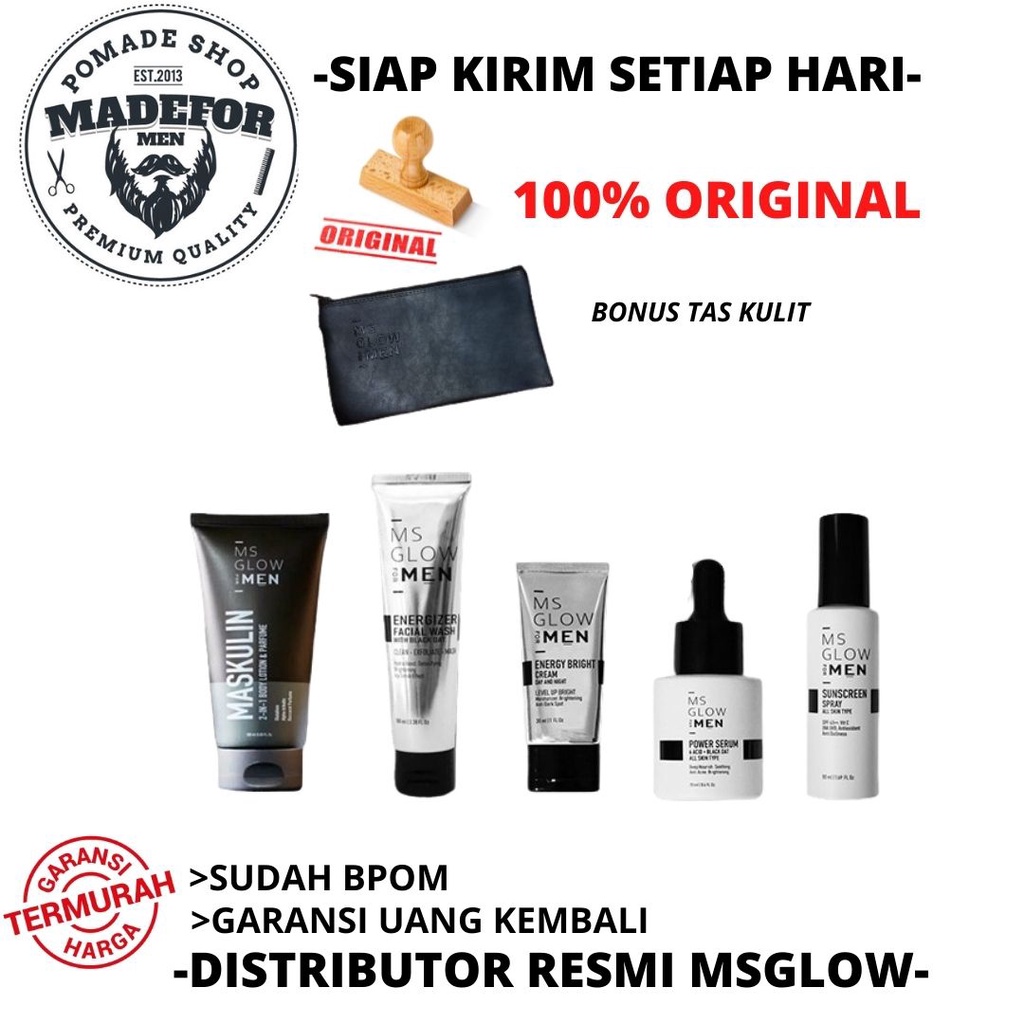 Jual MS GLOW FOR MEN PAKET COMPLETE /MSGLOW FOR MEN PAKET 4 IN 1 ...