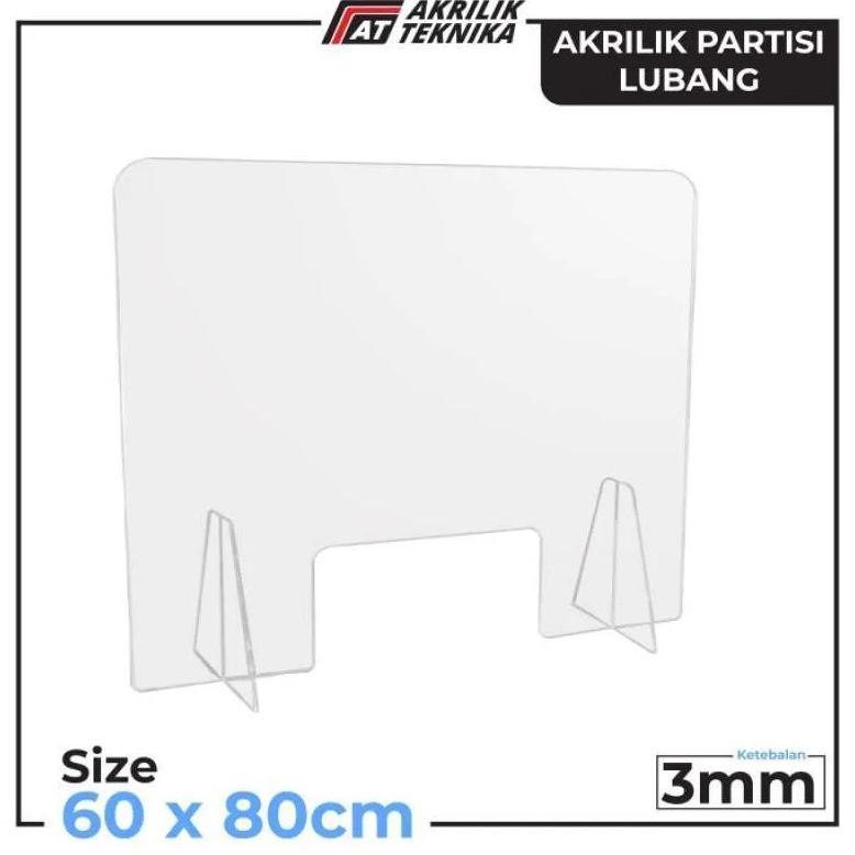 Jual Partisi / Sekat / Pembatas Meja Akrilik Tebal 60X80X3Mm Table ...