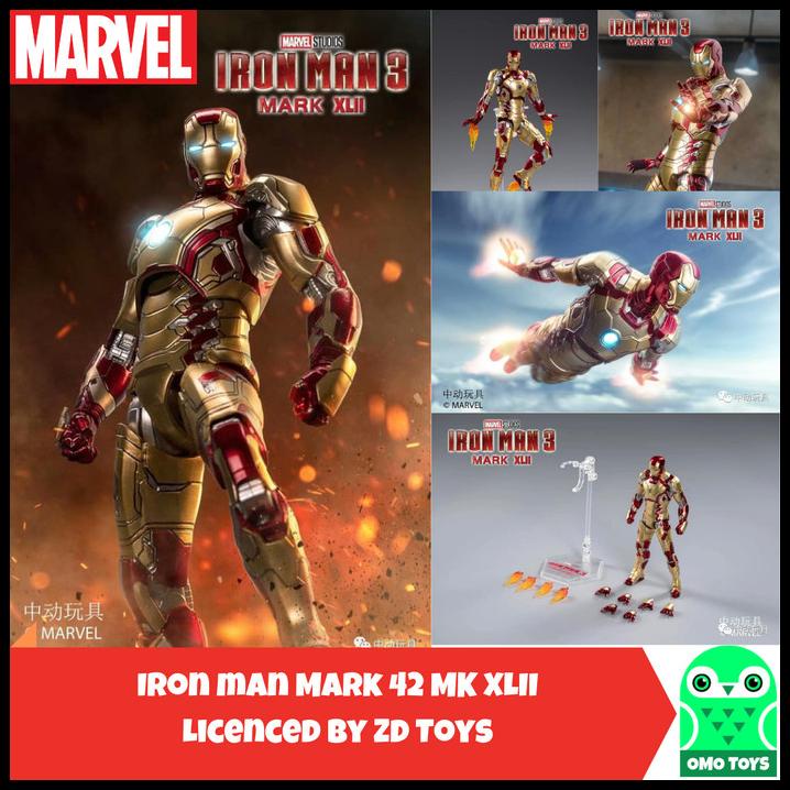 Jual Marvel Zd Toys Ironman Mark Xlii Ironman Mk 42 Original Iron Man ...
