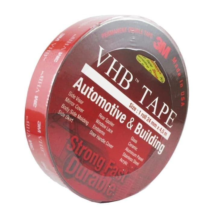 Jual Double Tape vhb 3M Red Merah Dobel VHB Tape USA | Shopee Indonesia