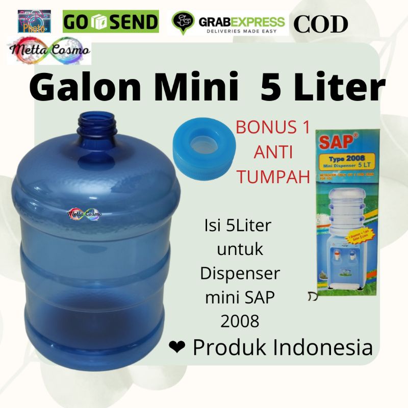 Jual SAP Galon Mini 5 LITER Galon Air Dispenser Mini SAP 5 Liter ...