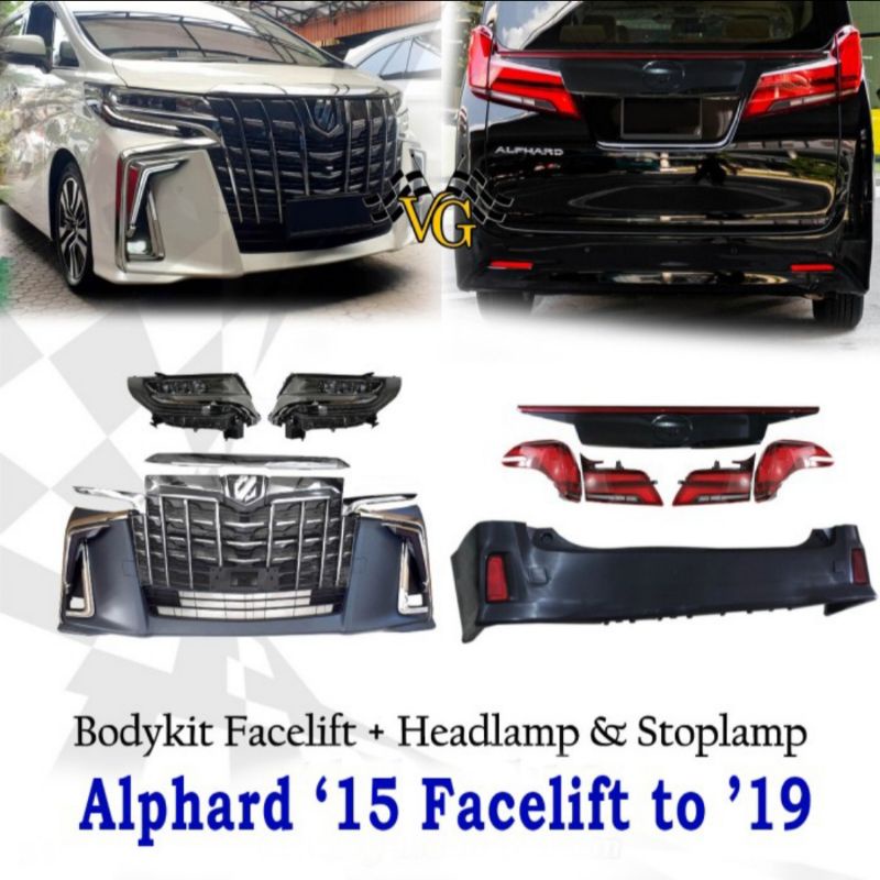 Jual Bodykit alphard facelift 2015 to 2019 | Shopee Indonesia