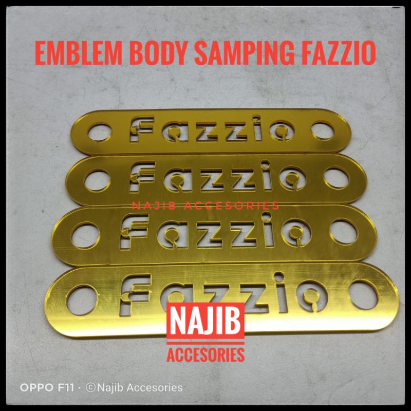 Jual emblem FAZZIO 125 emblem panel FAZZIO 125 premium logo emblem ...