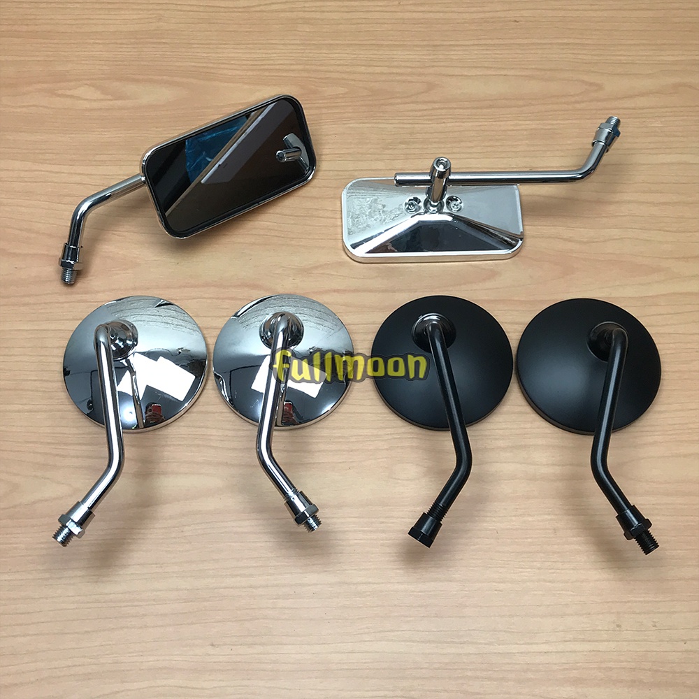 Jual spion retro klasik model kotak dan bulat untuk motor custom drat ...