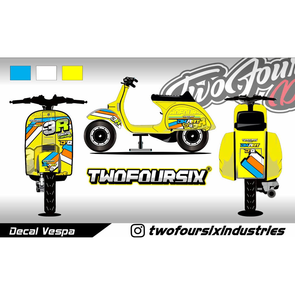 Jual STIKER VESPA DECAL RACING TERMURAH3 | Shopee Indonesia