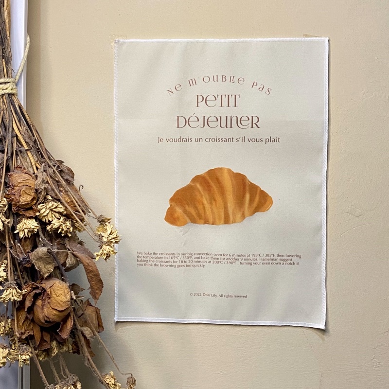 Jual Tapestry Poster Kain Croissant Bakery Paris / Poster Kain Korea ...